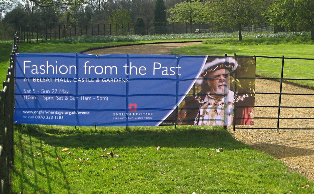 Henry VIII Banner at Belsay Hall - Julia Renaissance Costumes